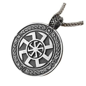 Slavic Sun Viking Shield Necklace Viking Slavic Round Shield - Etsy