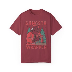 Gangsta Wrapper Santa Claus Christmas T-shirt Vintage Retro Groovy ...