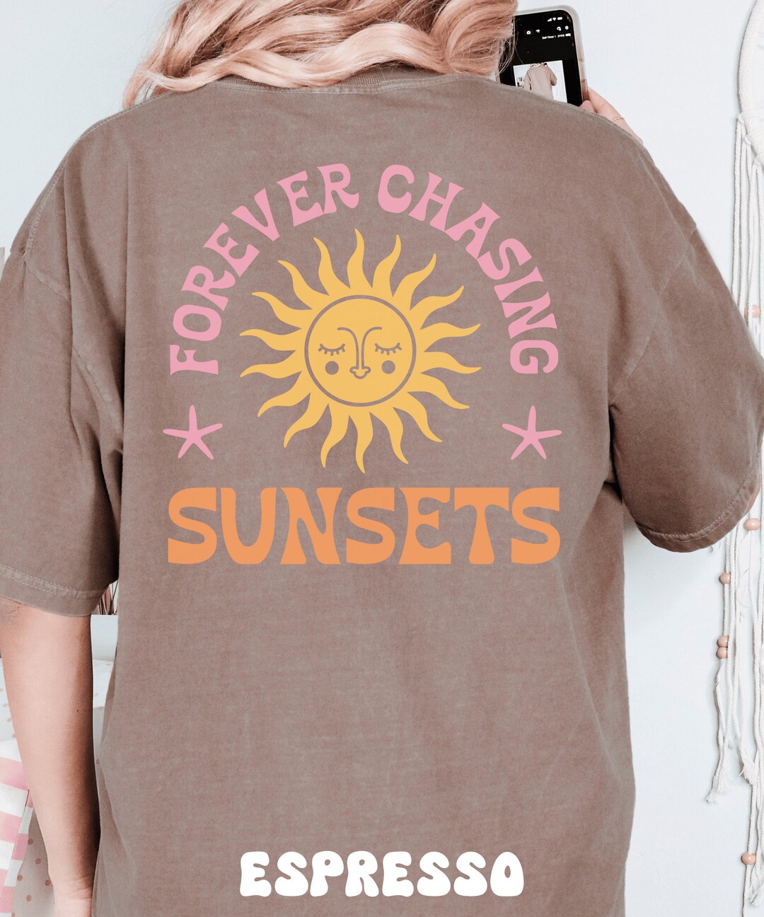 Forever Chasing Sunsets Tshirt, Retro Graphic Tee, Hot Summer Sunset ...