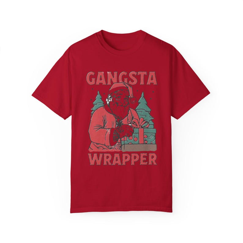 Gangsta Wrapper Santa Claus Christmas T-shirt Vintage Retro Groovy ...
