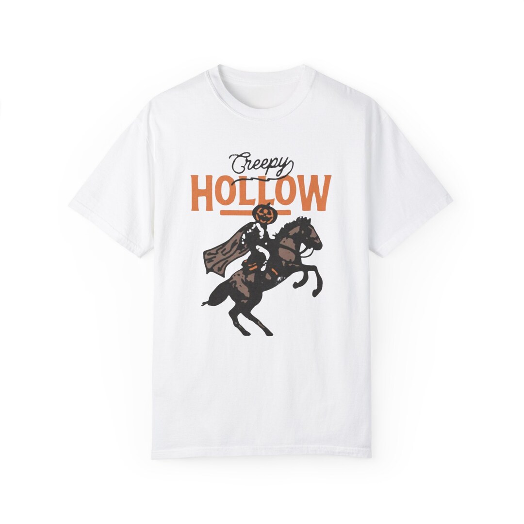 Creepy Hollow Rodeo Cowboy Halloween Tshirt Vintage Grunge Graphic ...