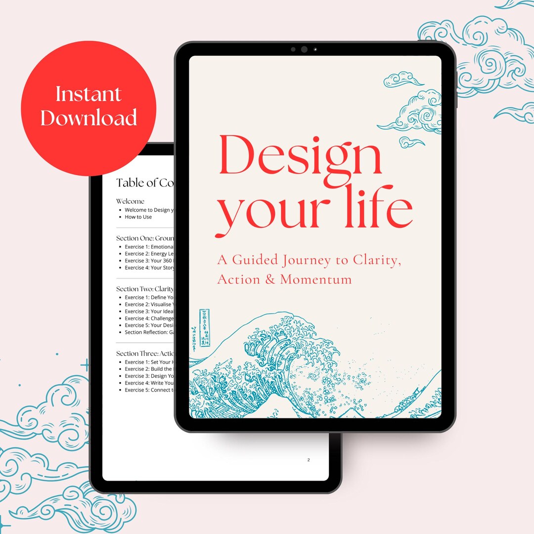 Personal Growth Workbook DESIGN YOUR LIFE | Goal Setting Manifestation ...