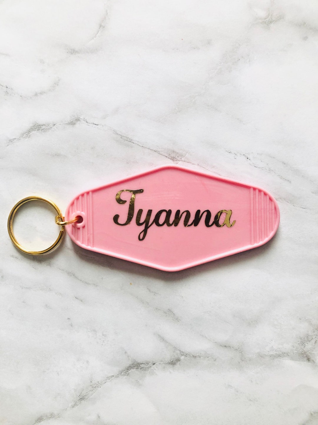 Custom Handmade Retro Motel Name Acrylic Keychains, Personalized ...