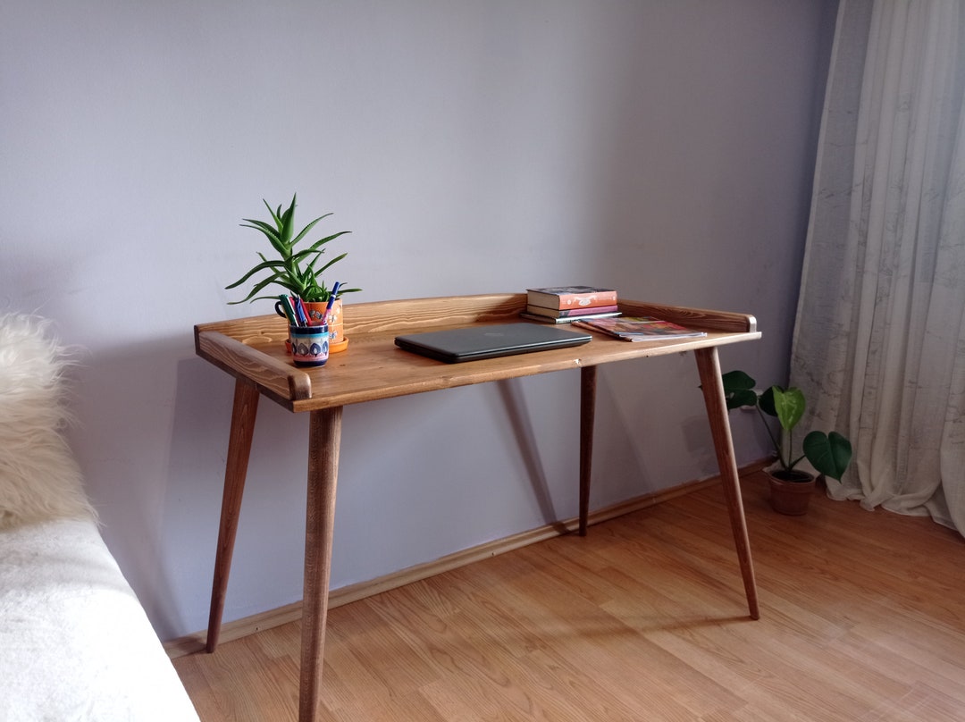 Desk Made of Solid Teak Wood / Computer Table / Office Table - Etsy UK