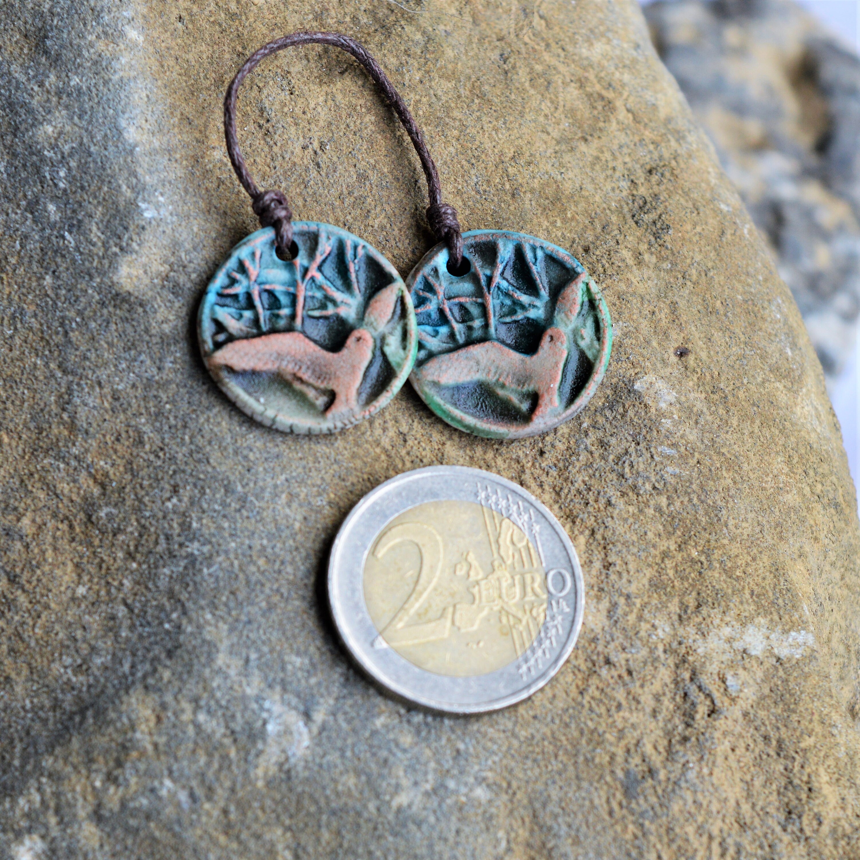 Ceramic Rustic Artisan Ceramic Charms Handmade Jewelry Artisan Earring ...