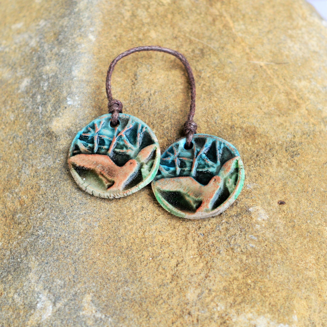 Ceramic Rustic Artisan Ceramic Charms Handmade Jewelry Artisan Earring ...