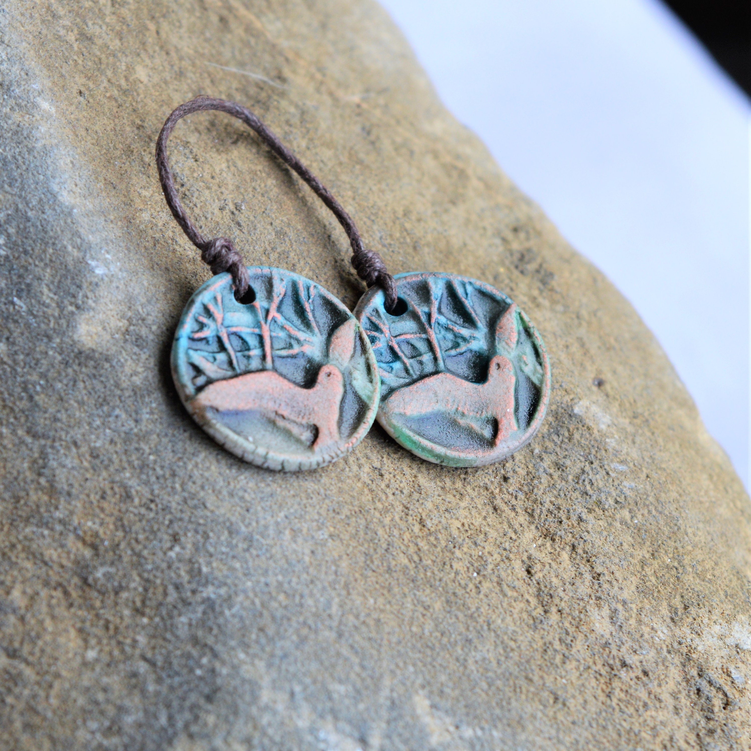Ceramic Rustic Artisan Ceramic Charms Handmade Jewelry Artisan Earring ...