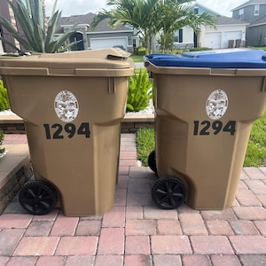 Garbage Can Decals Numerical Sticker for Outdoor Garbage Can - Etsy