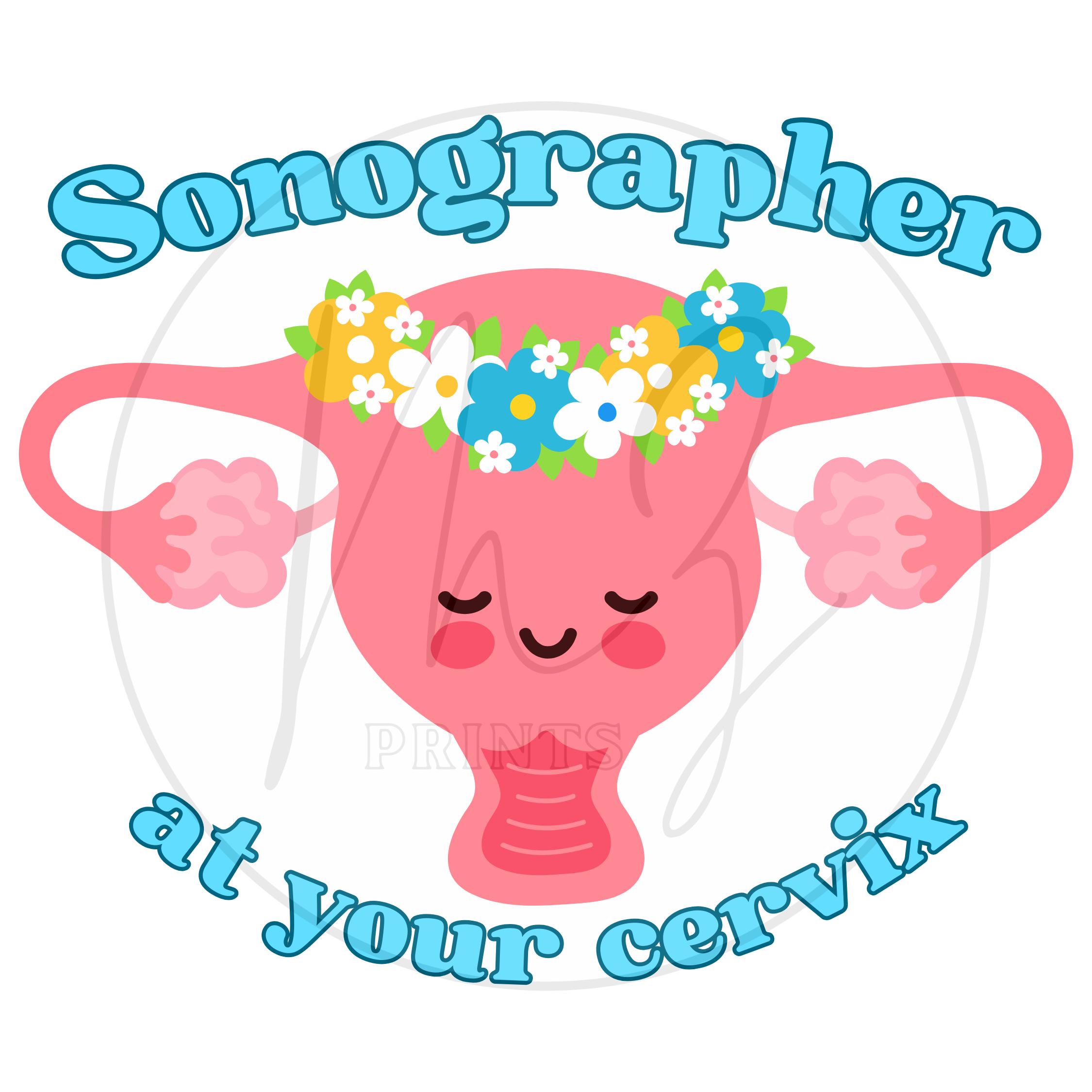 Sonographer at Your Cervix PNG File! Ultrasound Tech Cute Digital ...