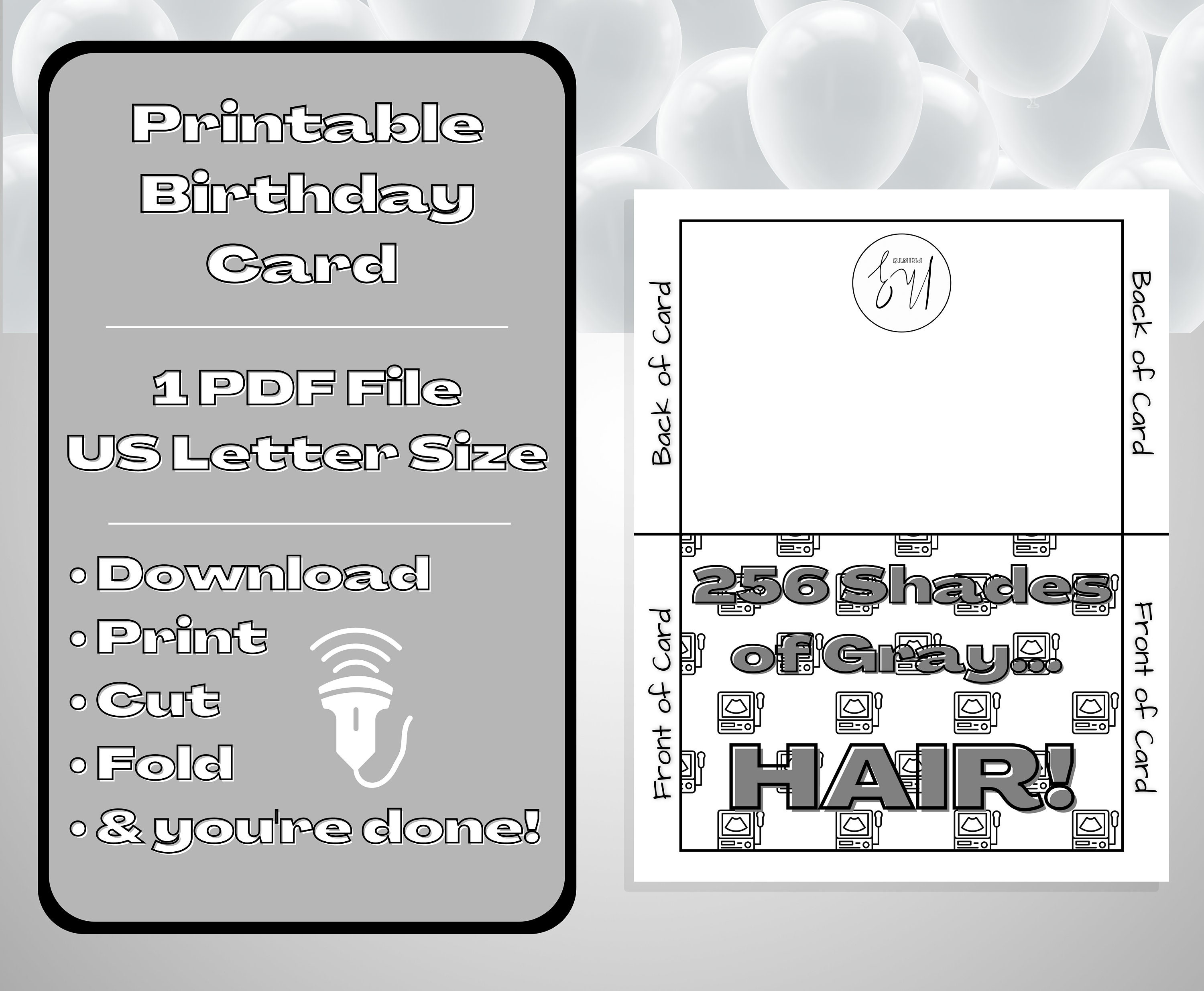 INSTANT DOWNLOAD Sonographer Birthday Card, Ultrasound Birthday Card ...