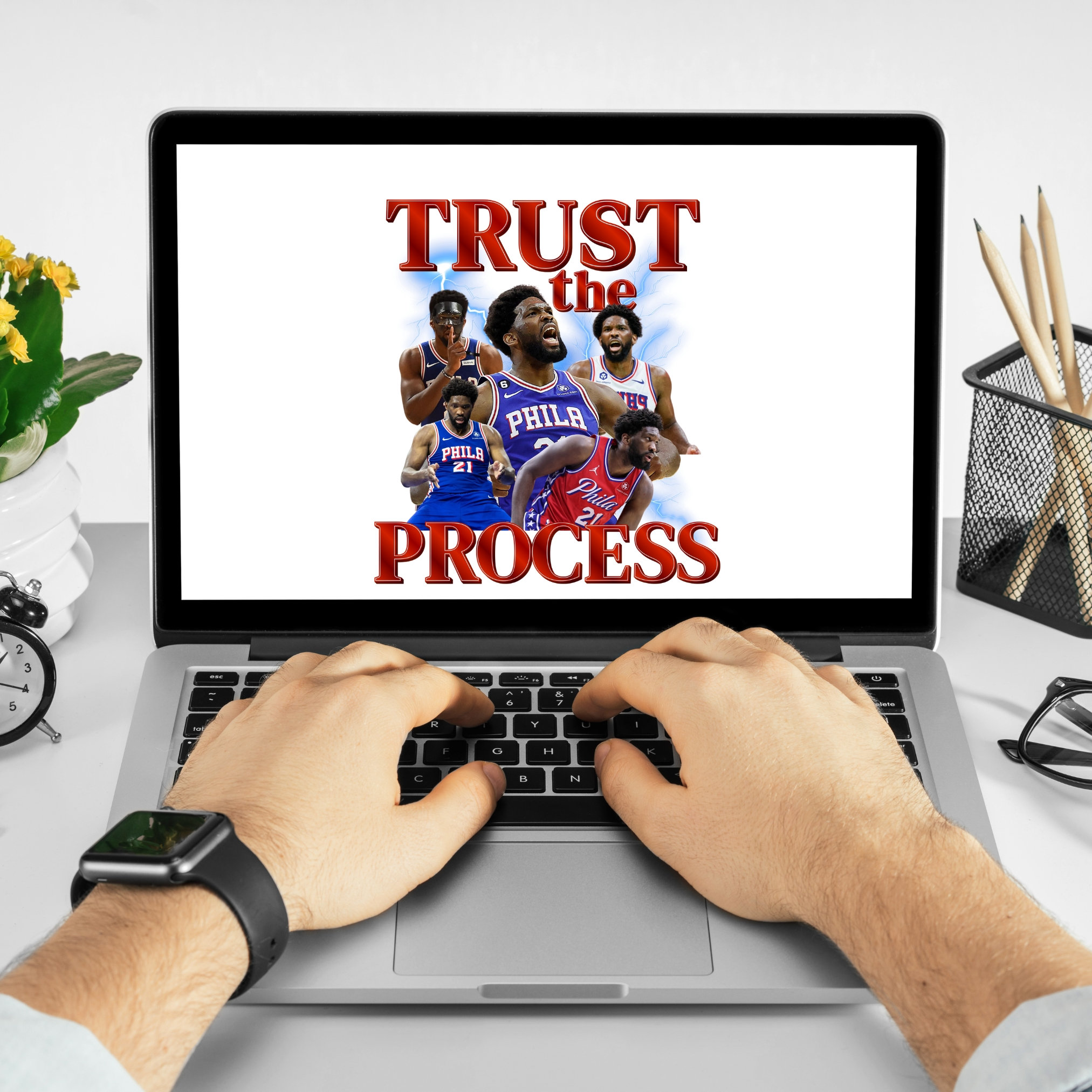 Joel Embiid PNG, 76ers PNG, Sixers PNG, Vintage Style Joel Embiid Png ...