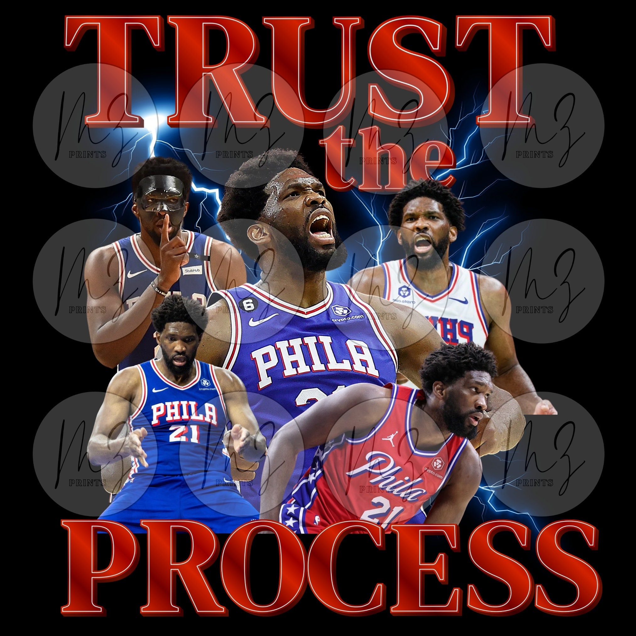 Joel Embiid PNG, 76ers PNG, Sixers PNG, Vintage Style Joel Embiid Png ...