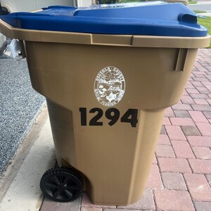 Garbage Can Decals Numerical Sticker for Outdoor Garbage Can - Etsy