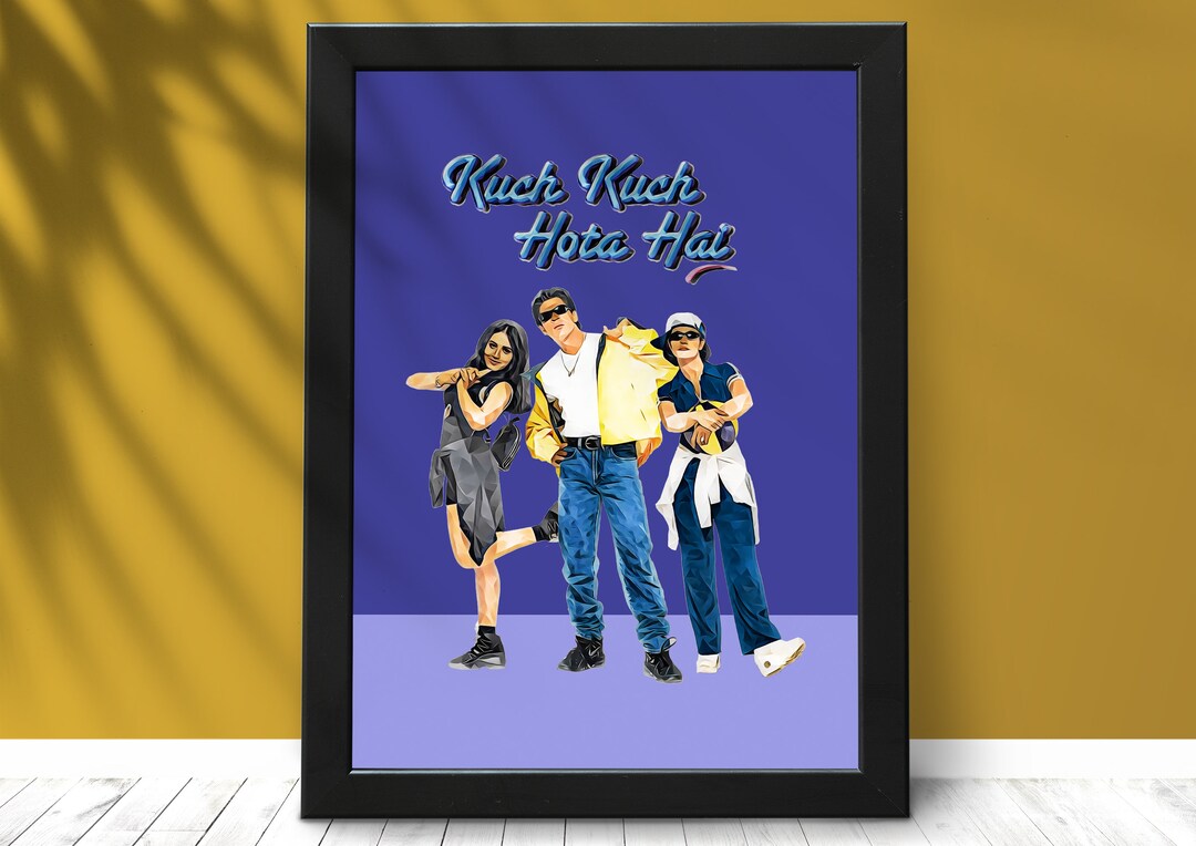 Kuch Kuch Hota Hai Bollywood Desi Movie Poster Shah Rukh - Etsy