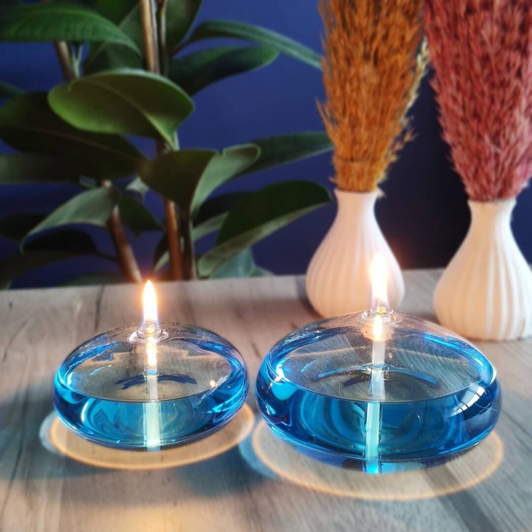 Oil Lamp Glass | Drop 2-part | Mouth-blown & Handmade | Modern Oil Lamp ...