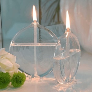 Glass Oil Lamp | Infinity 2-piece | Mouth-blown & Handmade | Modern Oil ...