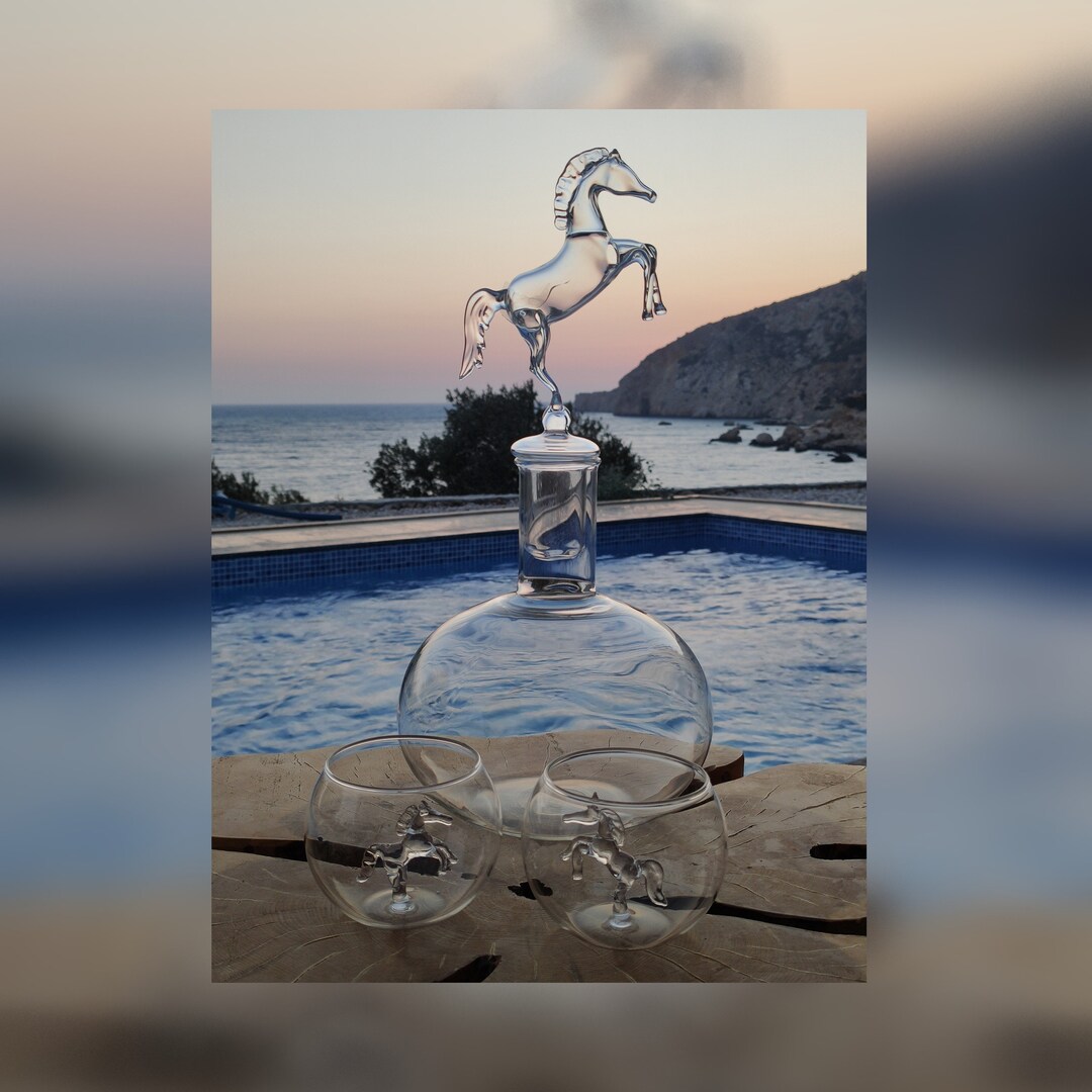 Carafe Set Mustang 3-piece Glass Carafe Whiskey Carafe Water Carafe ...