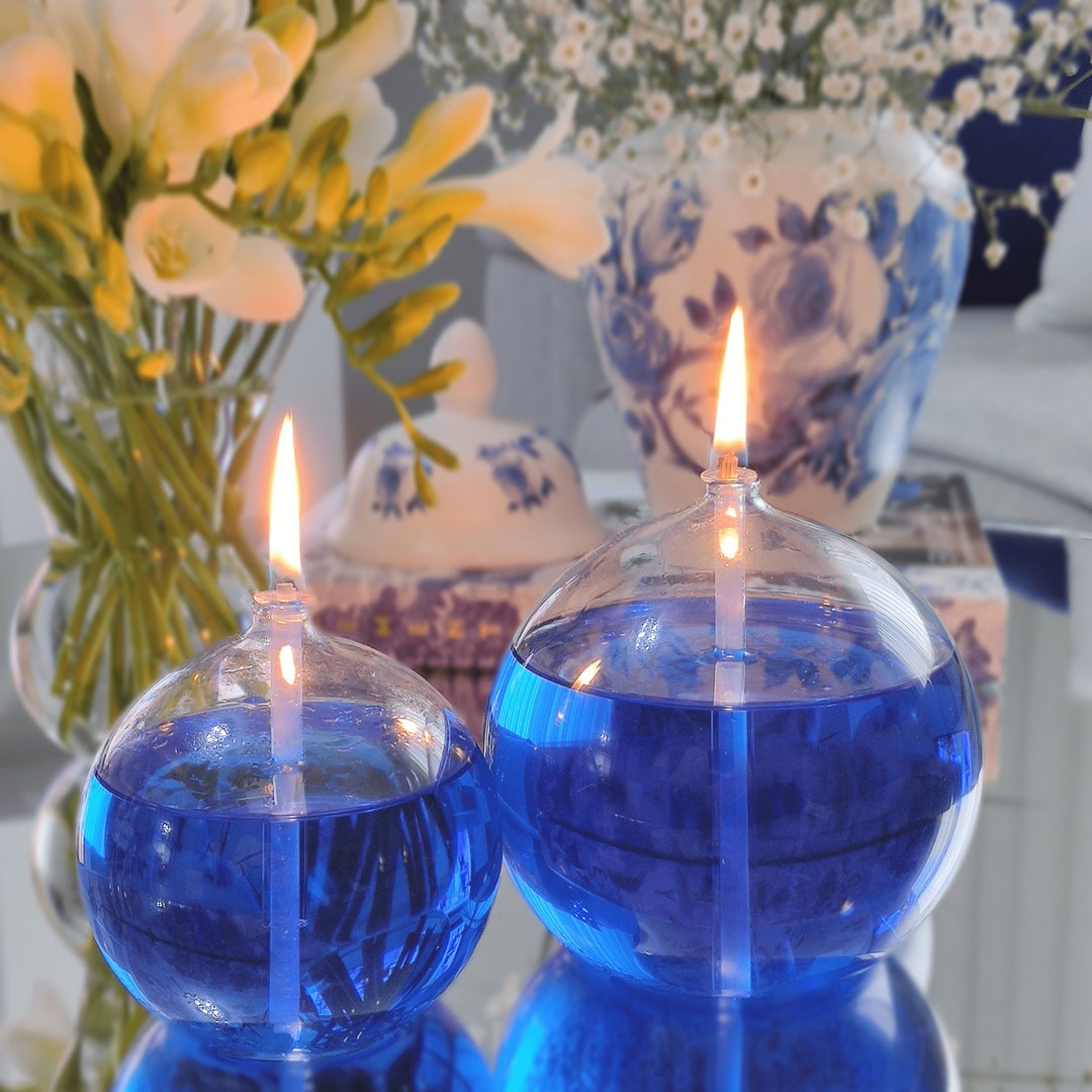 Glass Oil Lamp | Balloon 2-piece | Mouth-blown & Handmade | Modern Oil ...