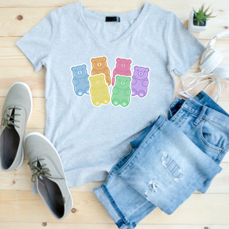 Gummy Bear Sticker, Candy PNG, Teddy Bear Download, Designs for Shirts ...