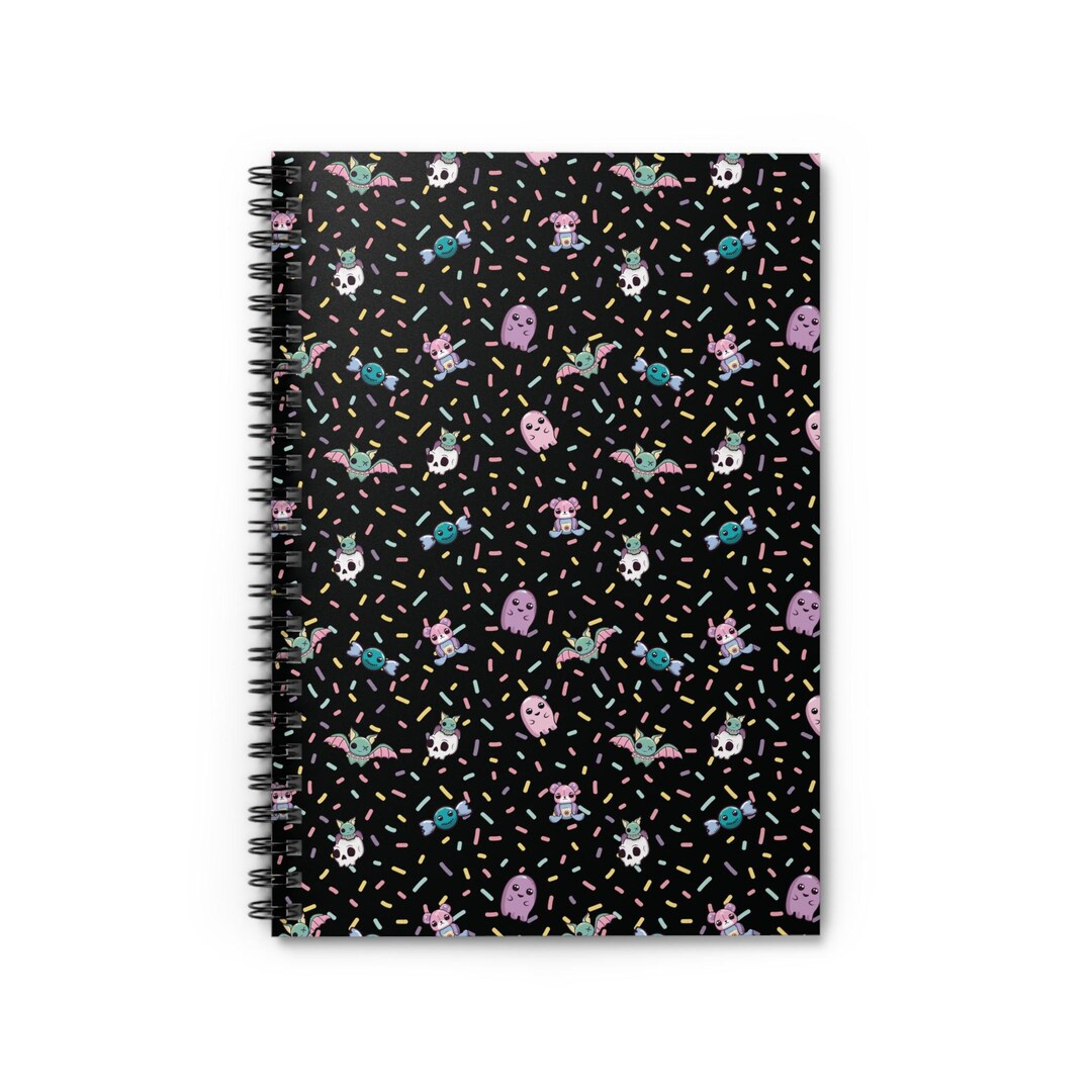 Cute Pastel Goth Spiral Notebook Ruled Line, Back to School Supplies ...