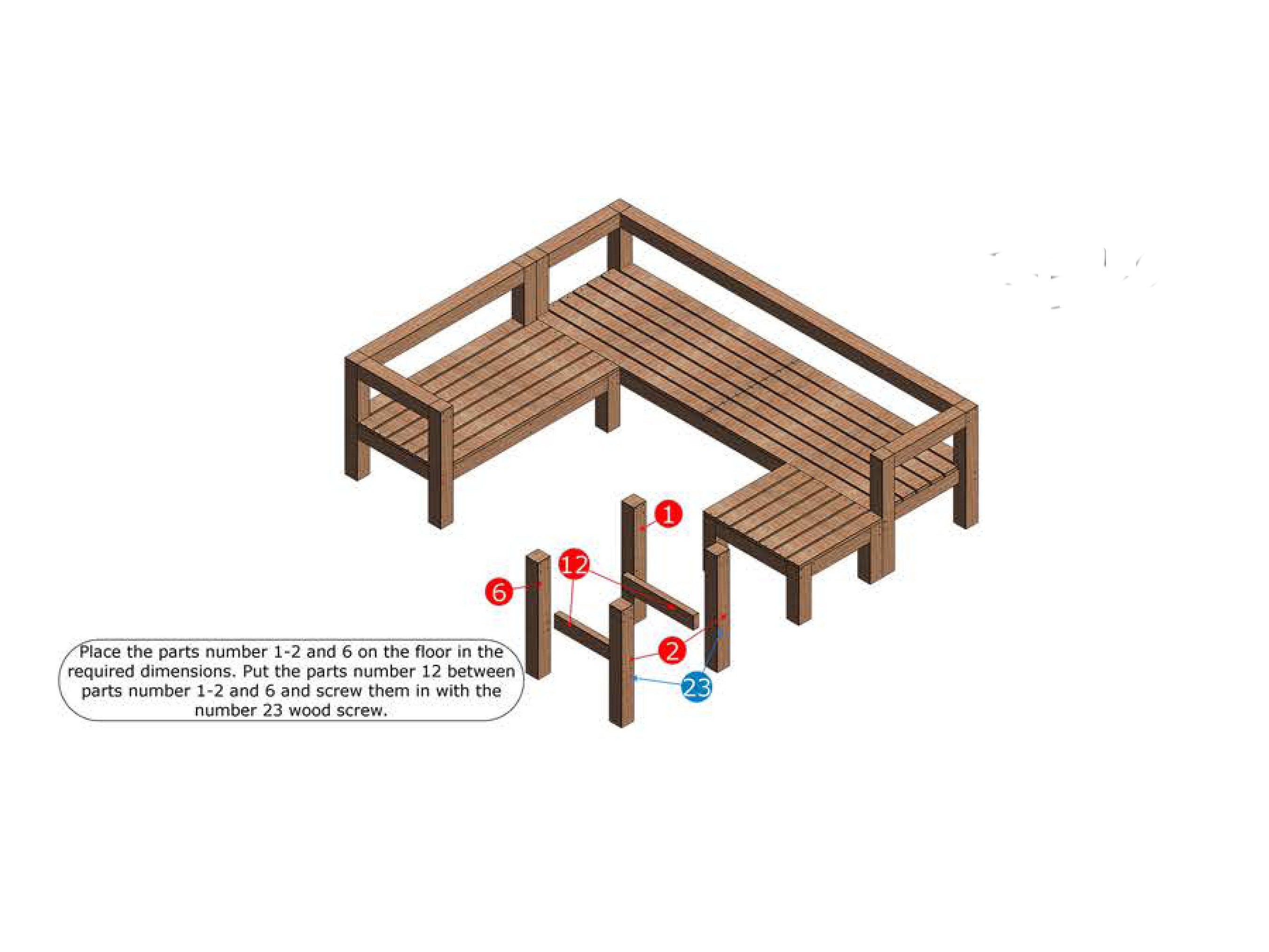 DIY Outdoor Sectional Sofa Plan, Wooden Couch (PDF Plan) - Etsy