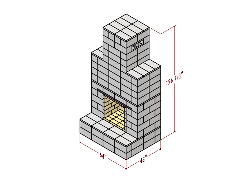 DIY Fireplace Plan Step by Step Guide to Building Your Own Fireplace - Etsy