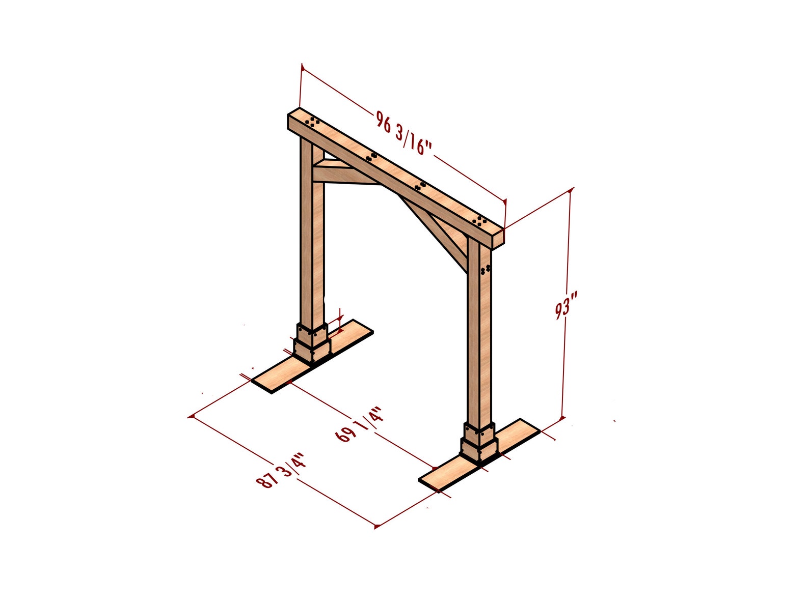 DIY Wedding Arbor Plans, Rectangle Wedding Arch Build (PDF) - Etsy
