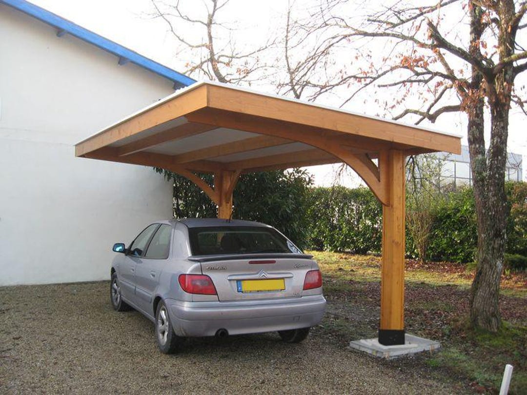 Single Cantilevered Carport Plan , Wooden Cantilever Carport , Single ...