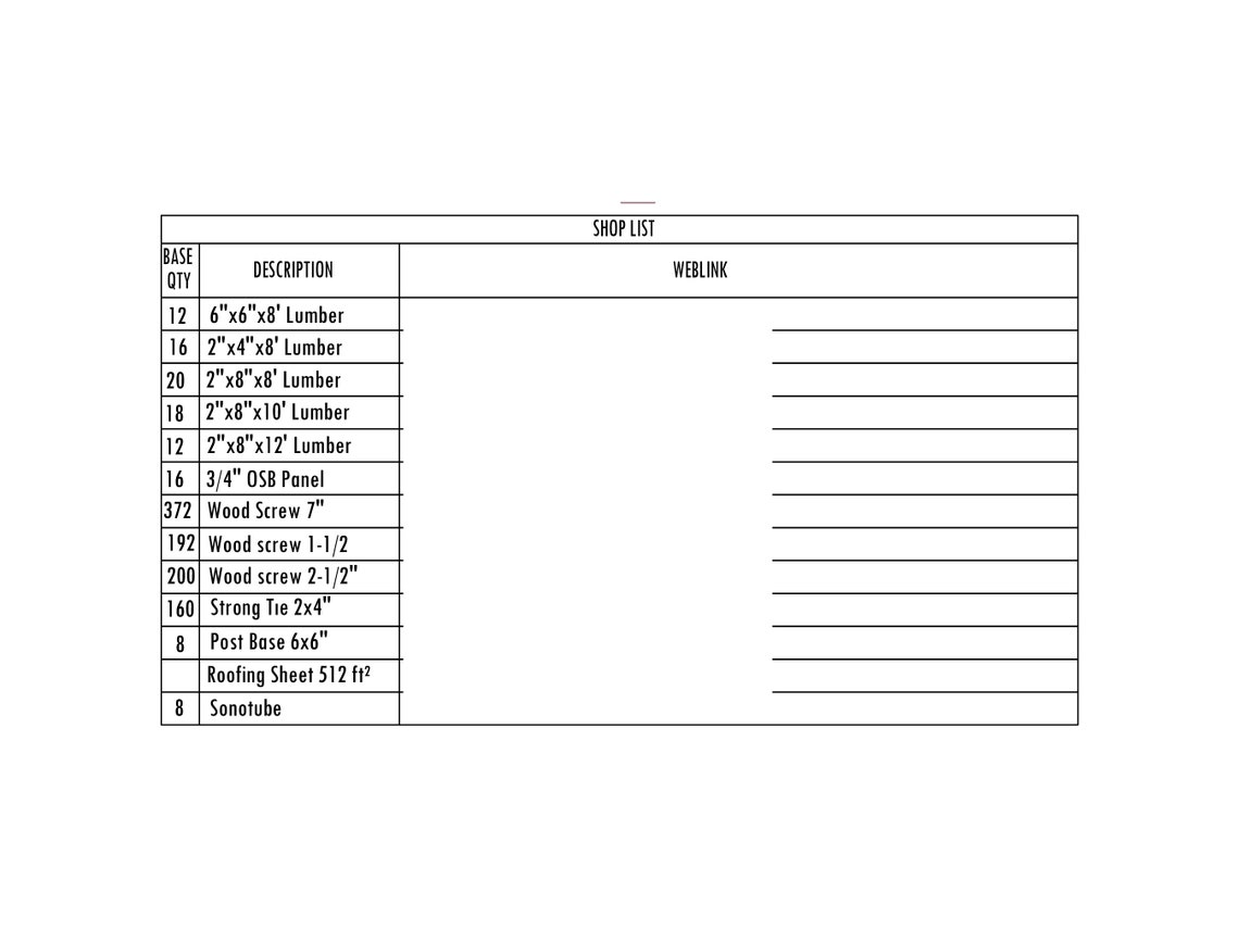 30x10 Gable Pavilion Plan,10x30 Gable Pavilion, Pavilion Plan, Diy ...