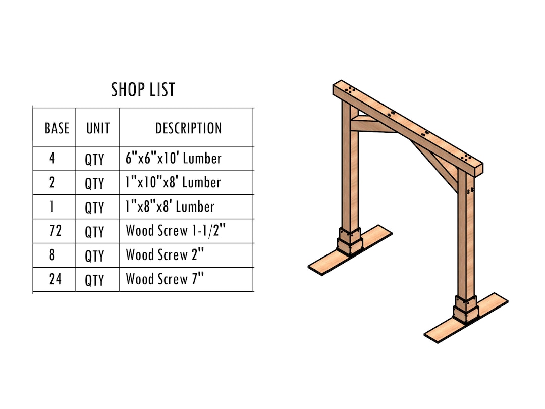 Diy Wedding Arbor Plans, Build Plan for Wedding Arch , Diy Plans for ...