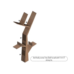 Tree Shelf Plan , Book Shelves Pdf Pattern , Bookcase Plan , Carpentery ...