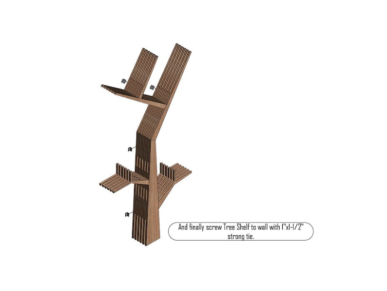 Tree Shelf Plan , Book Shelves Pdf Pattern , Bookcase Plan , Carpentery ...