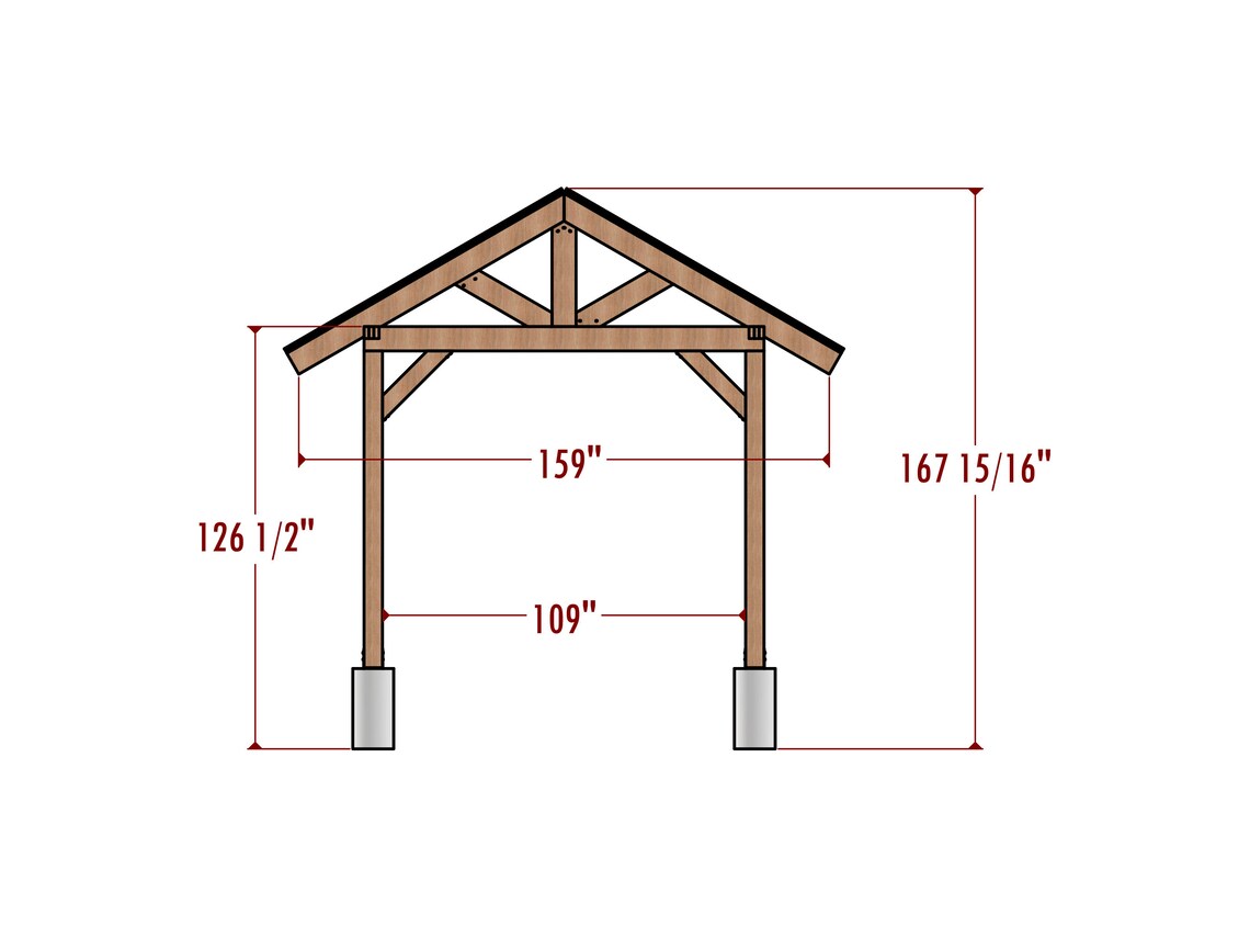30x10 Gable Pavilion Plan, DIY Shed (digital Download) - Etsy