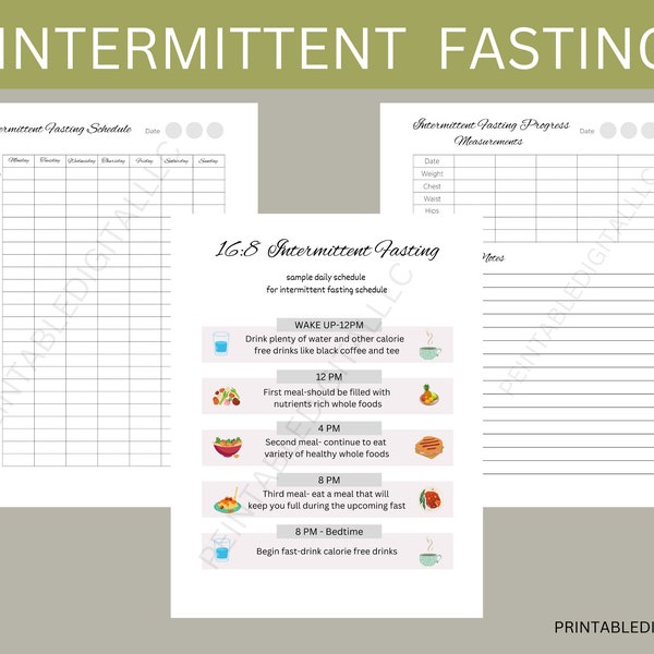 Intermittent Fasting Printable - Etsy