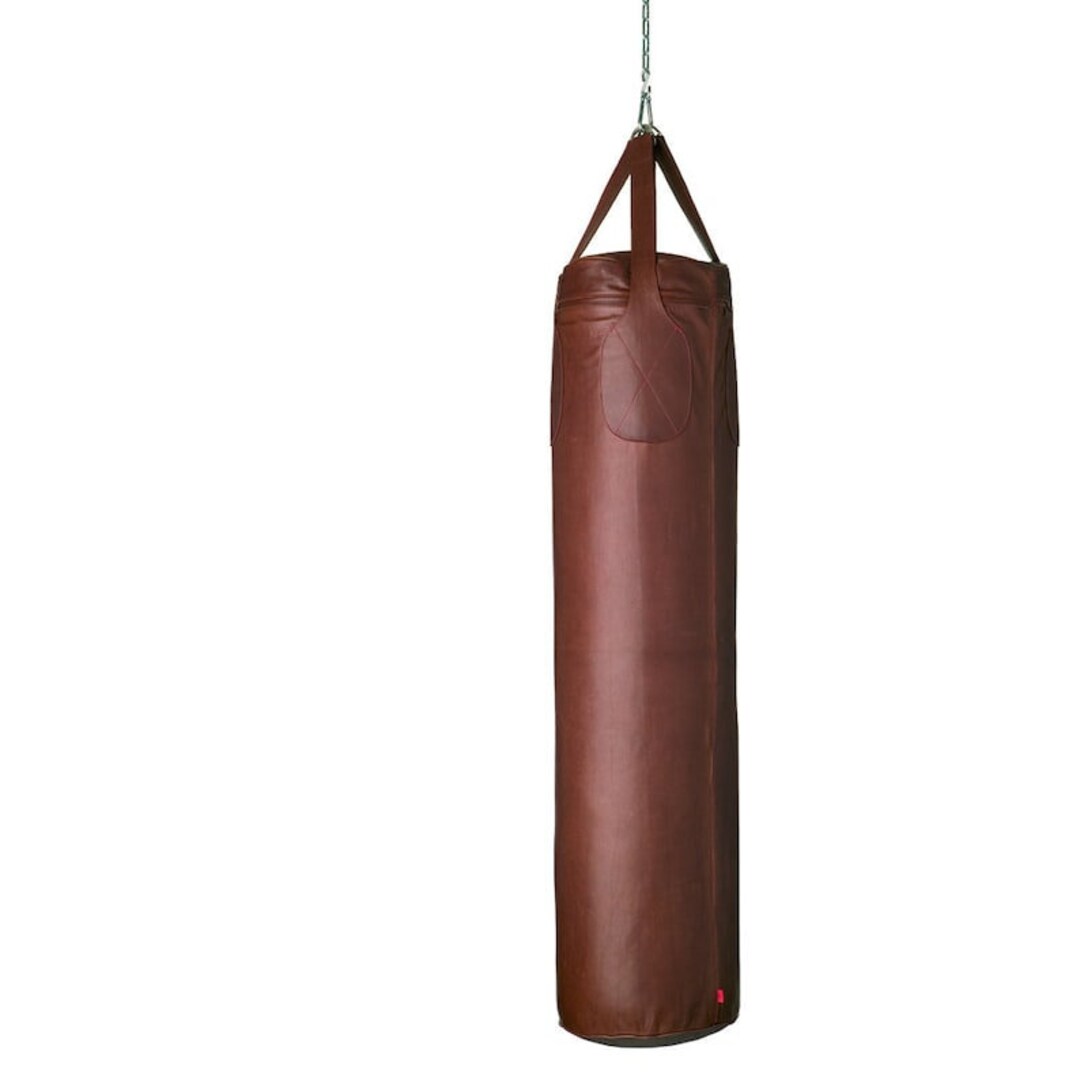 Customised Retro Style Leather Punching Bag, MMA Kickboxing Handmade ...
