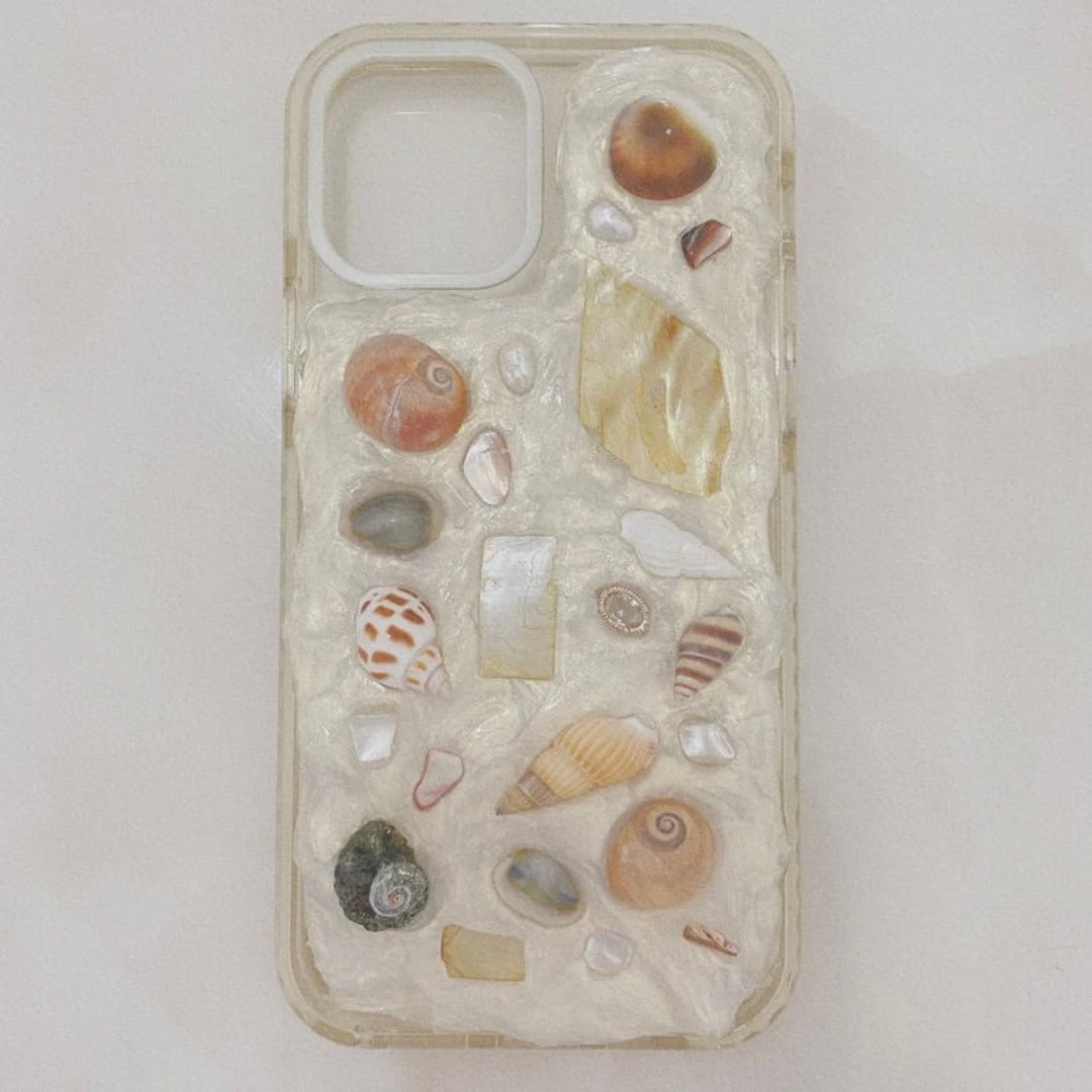 Handmade Shell and Stone Mosaic Decoden Phone Case | Memor Phone Case ...