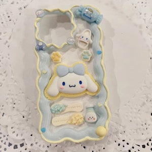 Handmade Anime Inspired Clay Phone Case | Kawaii Blue Decoden Phone ...