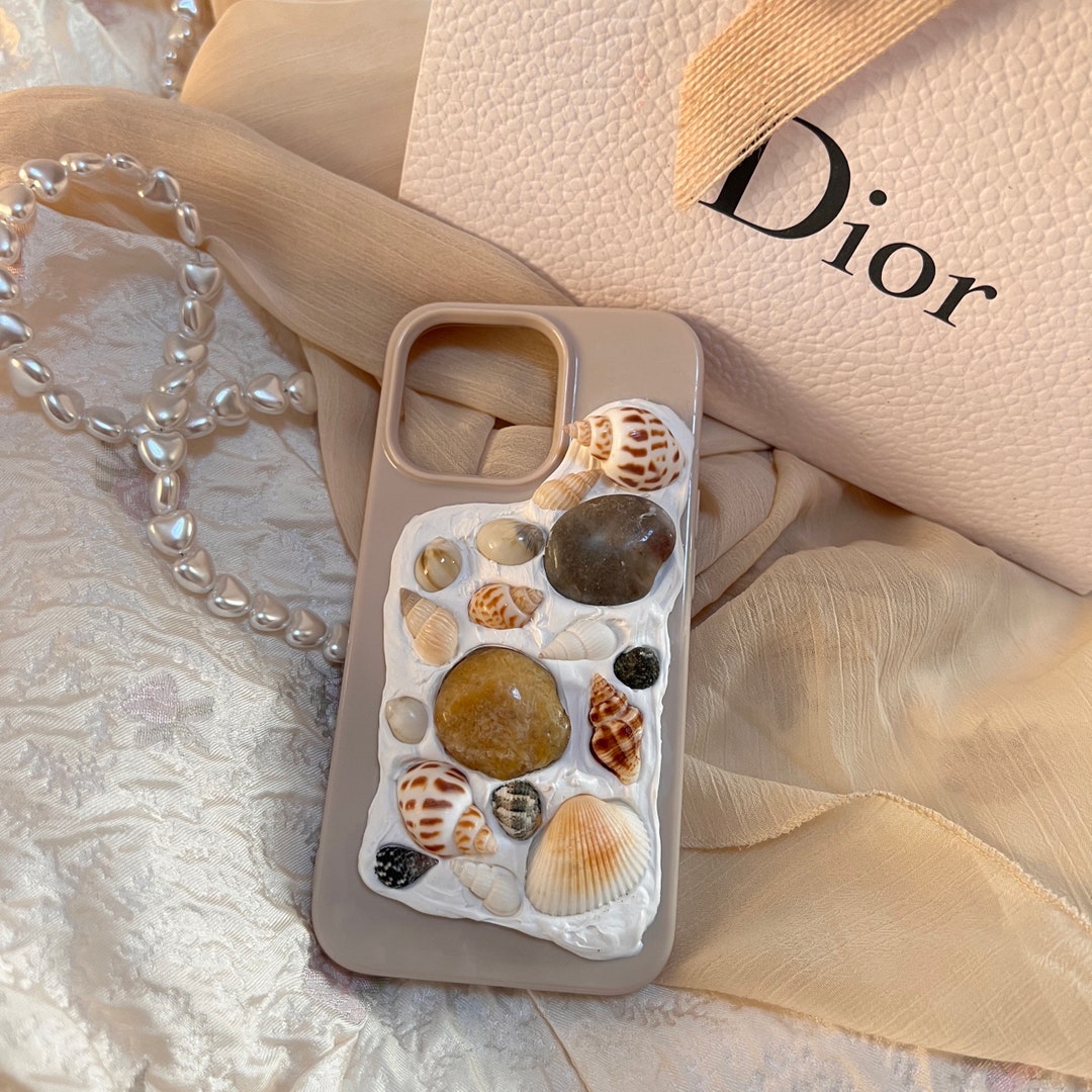 Handmade Shell and Pearls Decoden Phone Case | Cool Vintage Phone Case ...