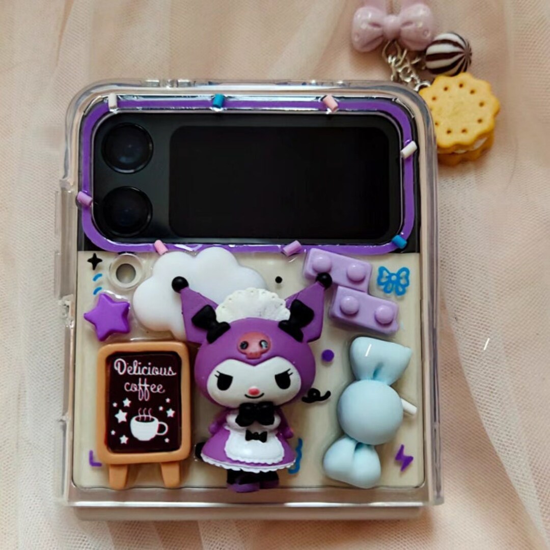 Samsung Galaxy Z Flip 3/Z Flip 4 Decoden Kawaii Phone Case | Purple ...