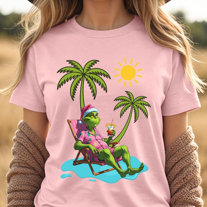 USA - Summer Tropical Grinch Bella & Canvas Unisex, Christmas in July ...