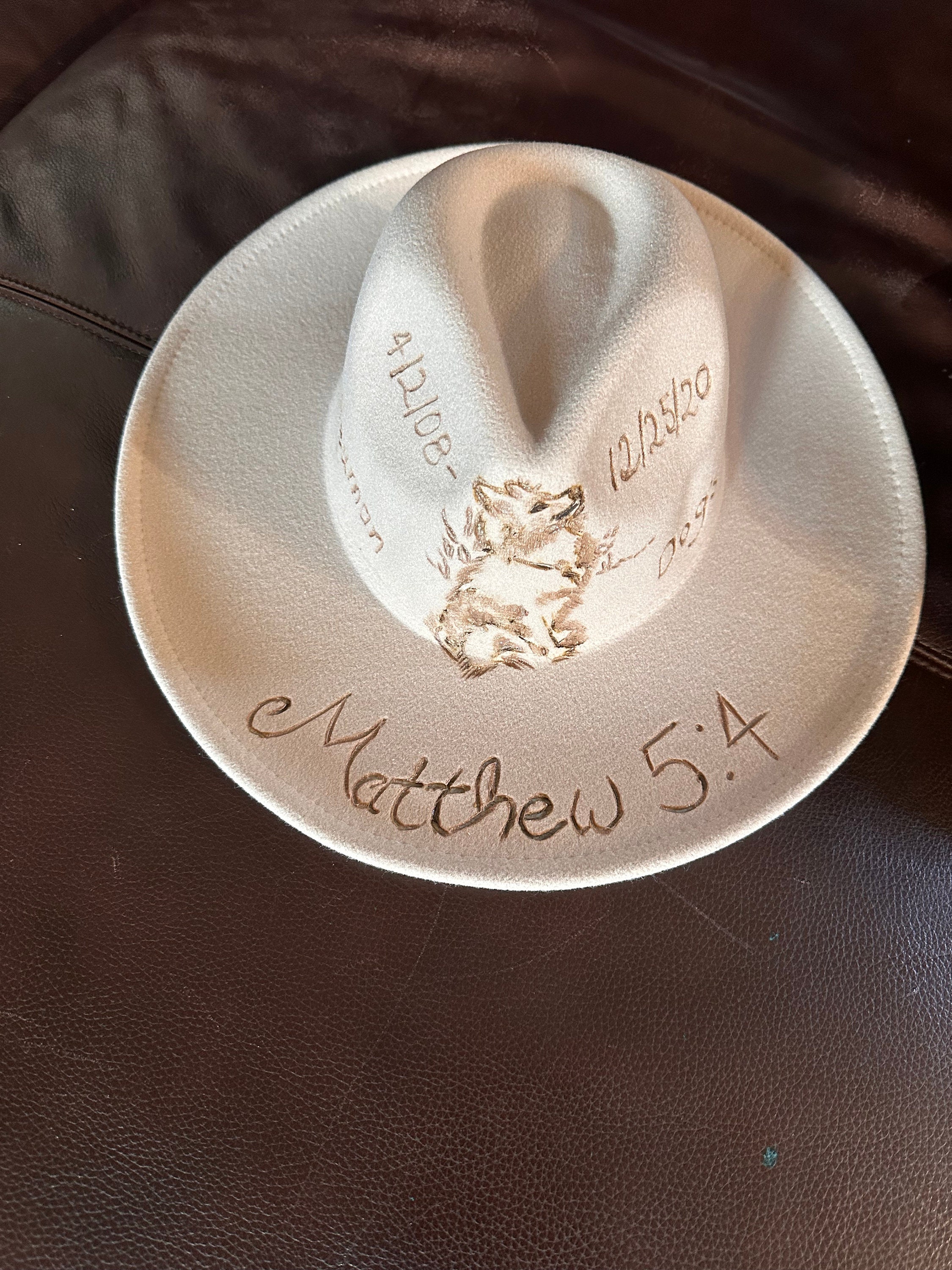 Personalized Verses Burned Onto Felt Cowboy Hats - Etsy