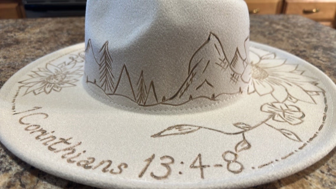 Personalized Verses Burned Onto Felt Cowboy Hats - Etsy