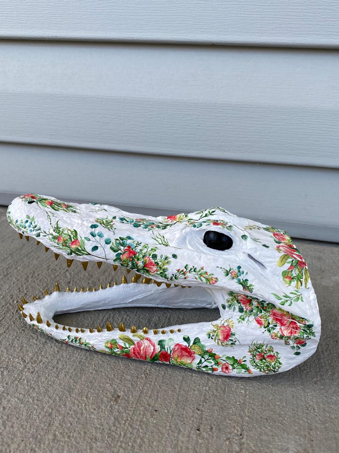 Real Alligator Head Painted Alligator Head - Etsy