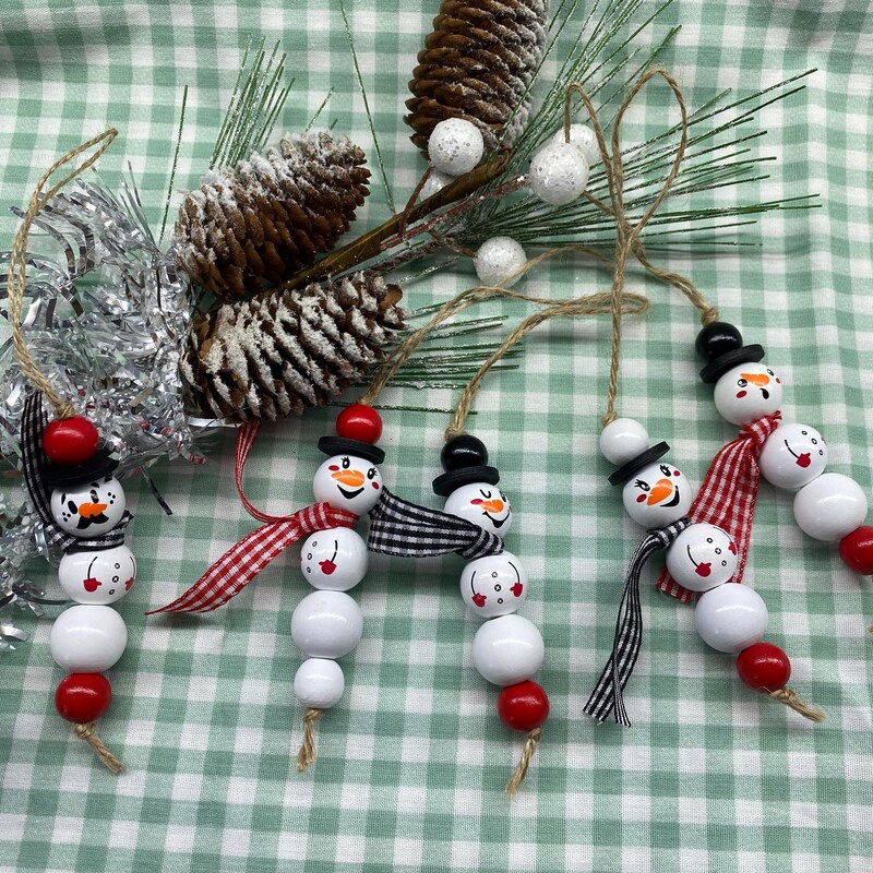 Beaded Snowman - Etsy