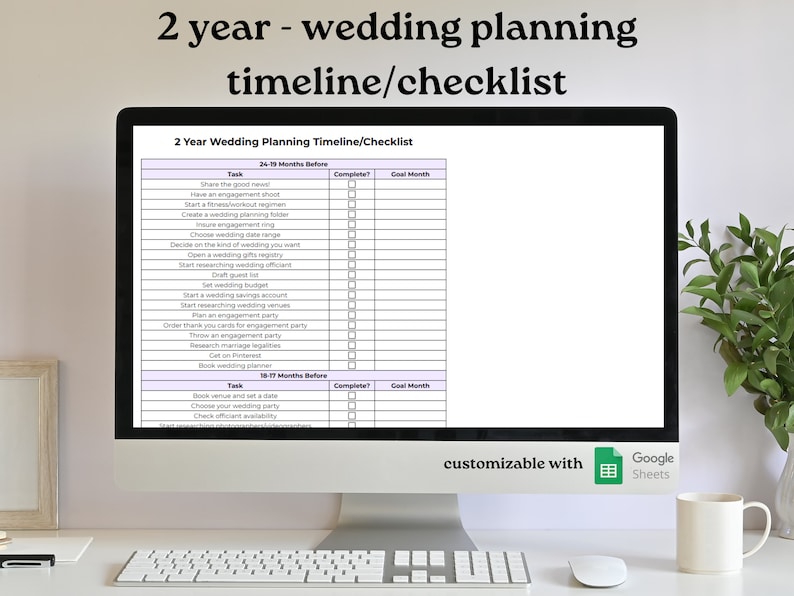 2 Year Wedding Planning Timeline | Ultimate 24 Month Wedding Planning ...