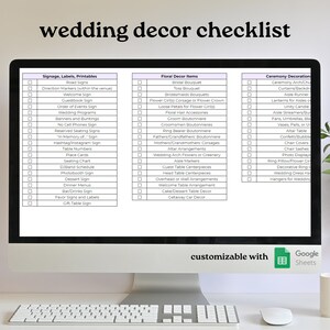 Wedding Decor Checklist | Wedding Reception Decor Checklist | Wedding ...