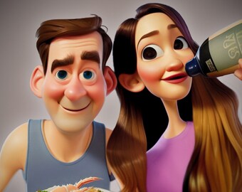 Pixar Style Portrait - Etsy