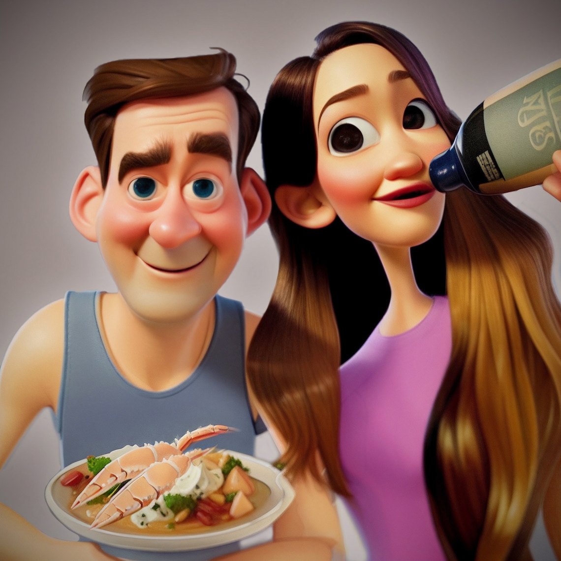 Pixar Style Portrait From Photo Digital or Printed Custom - Etsy