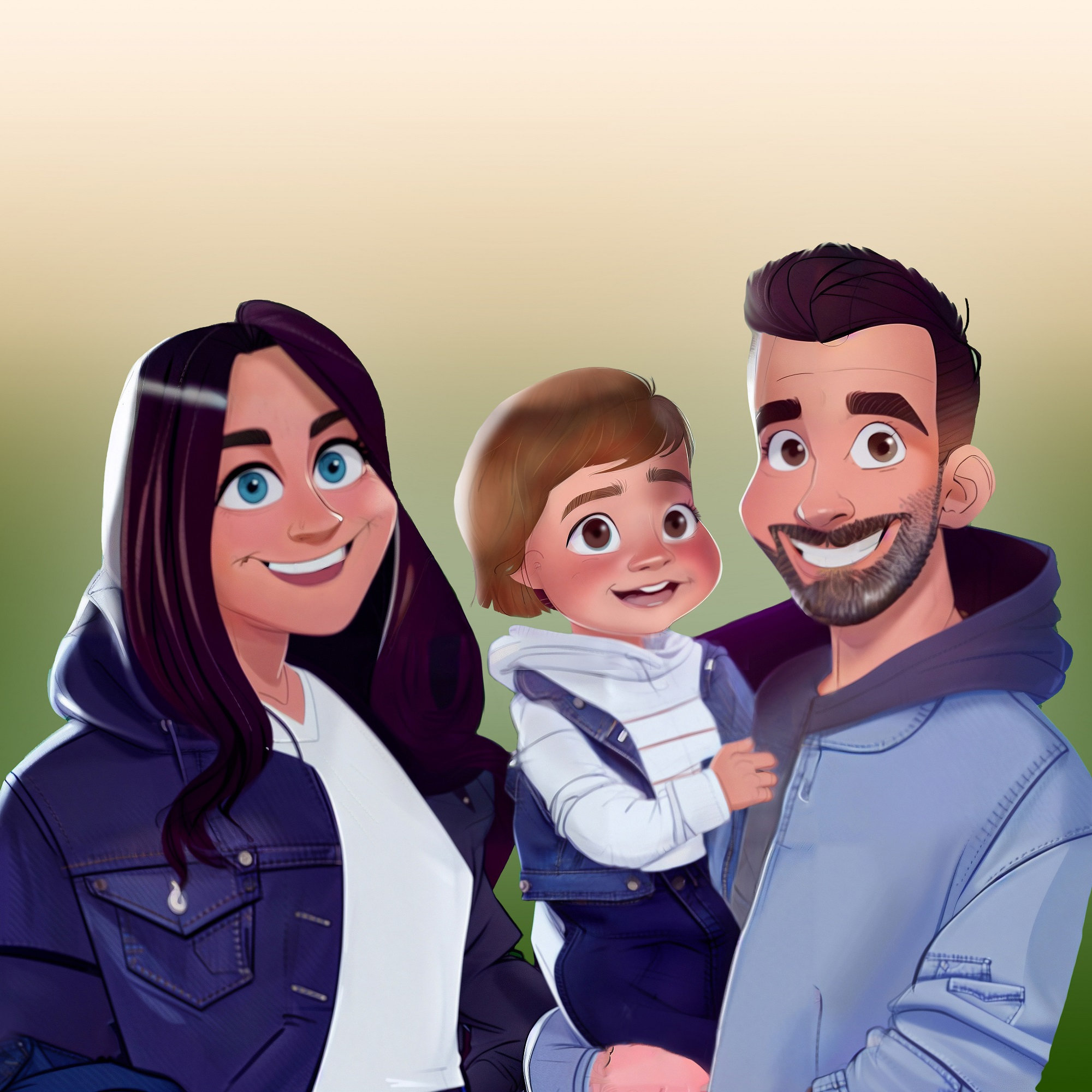 Disney Style Portrait From Photo, Digital or Printed Custom Portrait ...