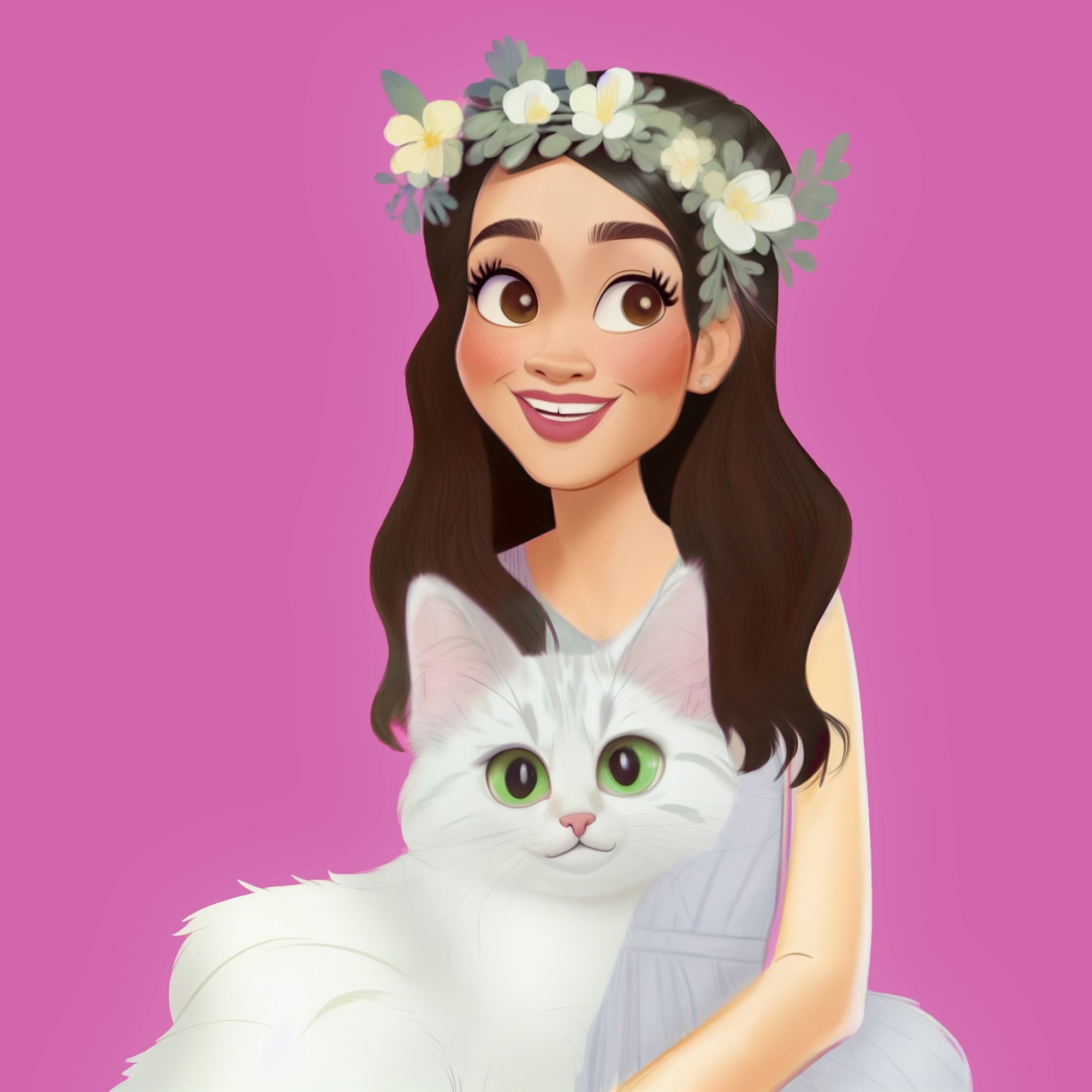 Disney Style Portrait From Photo, Digital or Printed Custom Portrait ...